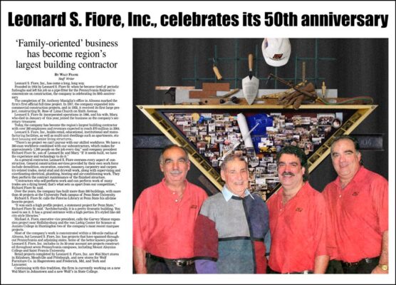 50th Anniversary Family Business Celebration Art for Leonard S. Fiore